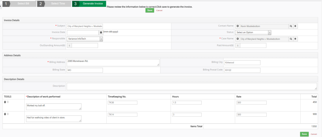 Lawyer’s CRM Invoice Feature Addition – blog